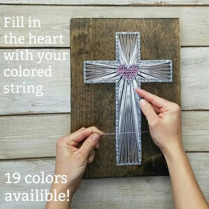 Cross String Art DIY Kit, Catholic Art, Catholic Gifts, Cross String ...