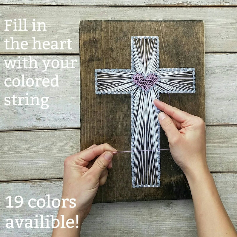 Cross String Art DIY kit Catholic Art Catholic Gifts Cross | Etsy