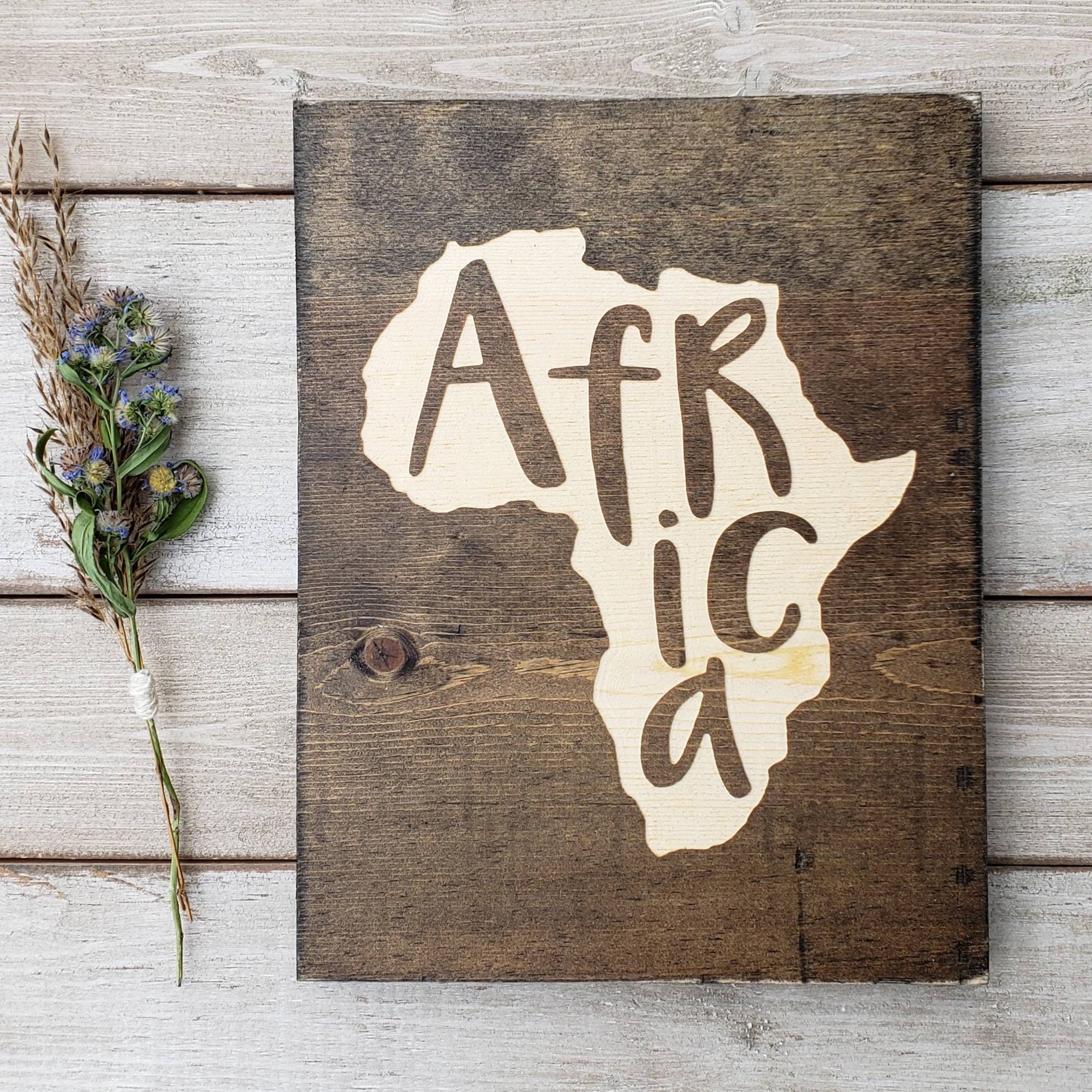 Africa Sign Adoption Gift Africa Decor Africa Print Africa | Etsy