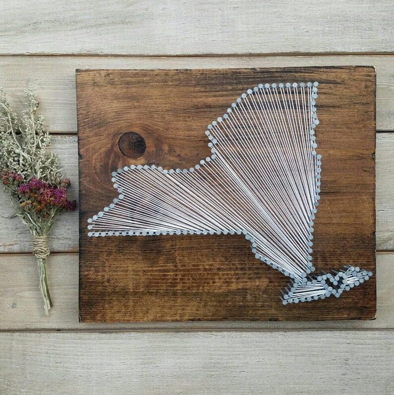 Custom New York String Art, Rustic State Decor, Personalized Gift - Etsy