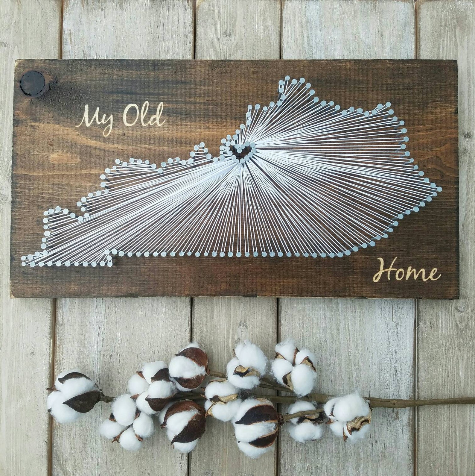 Kentucky String Art, Kentucky Decor, State String Art, Kentucky Nail ...