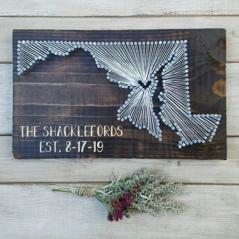 Maryland String Art Maryland Decor State String Art | Etsy