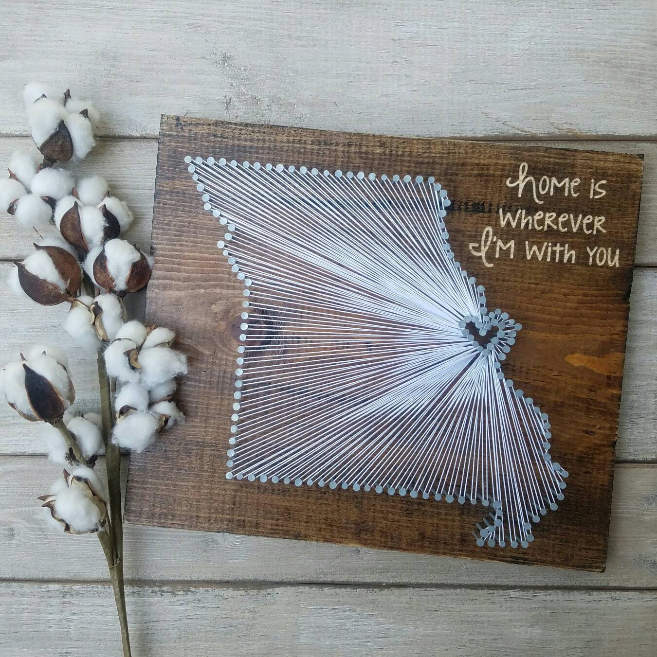 Missouri String Art Missouri Rustic Decor State string Art | Etsy