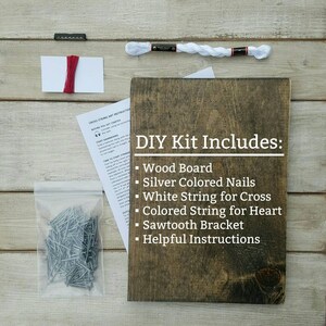 Cross String Art DIY Kit, Catholic Art, Catholic Gifts, Cross String ...