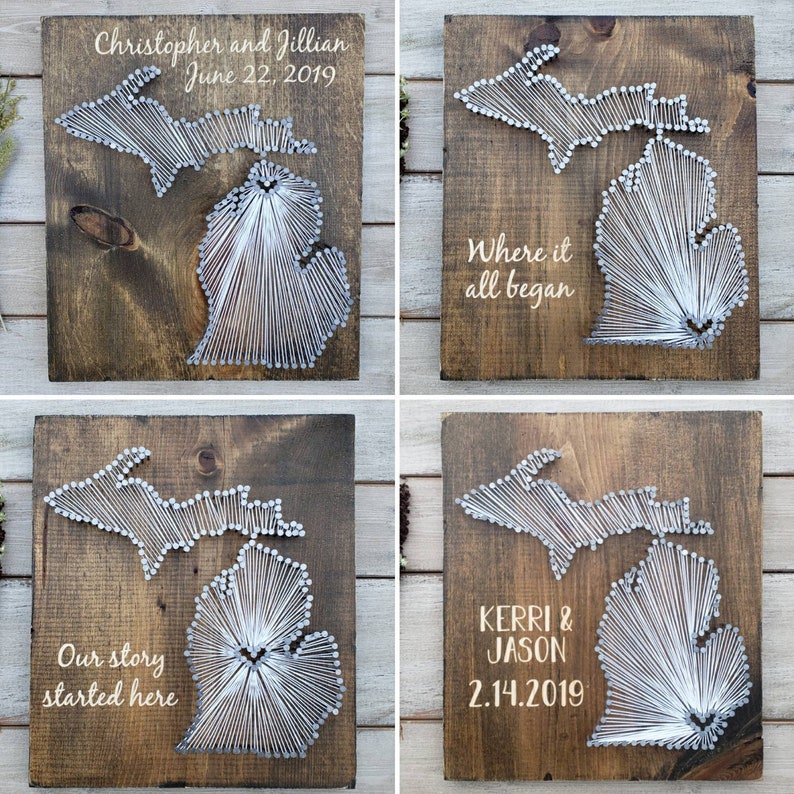 Michigan String Art Michigan Decor State String Art - Etsy