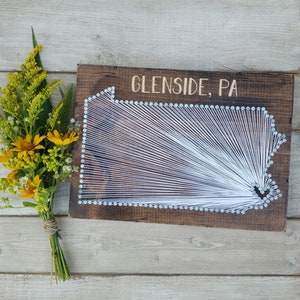 DIY Pennsylvania String Art Kit, State String Art Kit, Pennsylvania ...