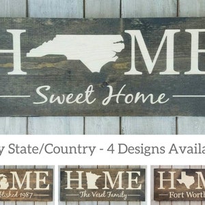 North Carolina Sign Home Sweet Home North Carolina Decor - Etsy