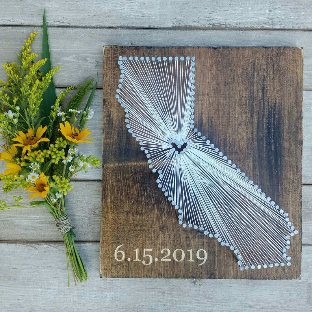 California String Art, California Decor, State String Art, California ...