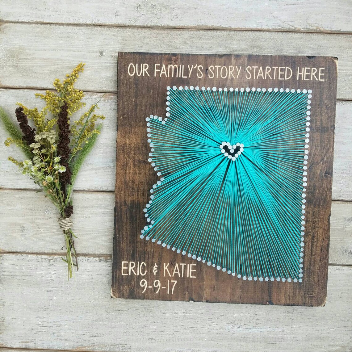 Arizona String Art Custom Arizona Decor Arizona Map Arizona | Etsy