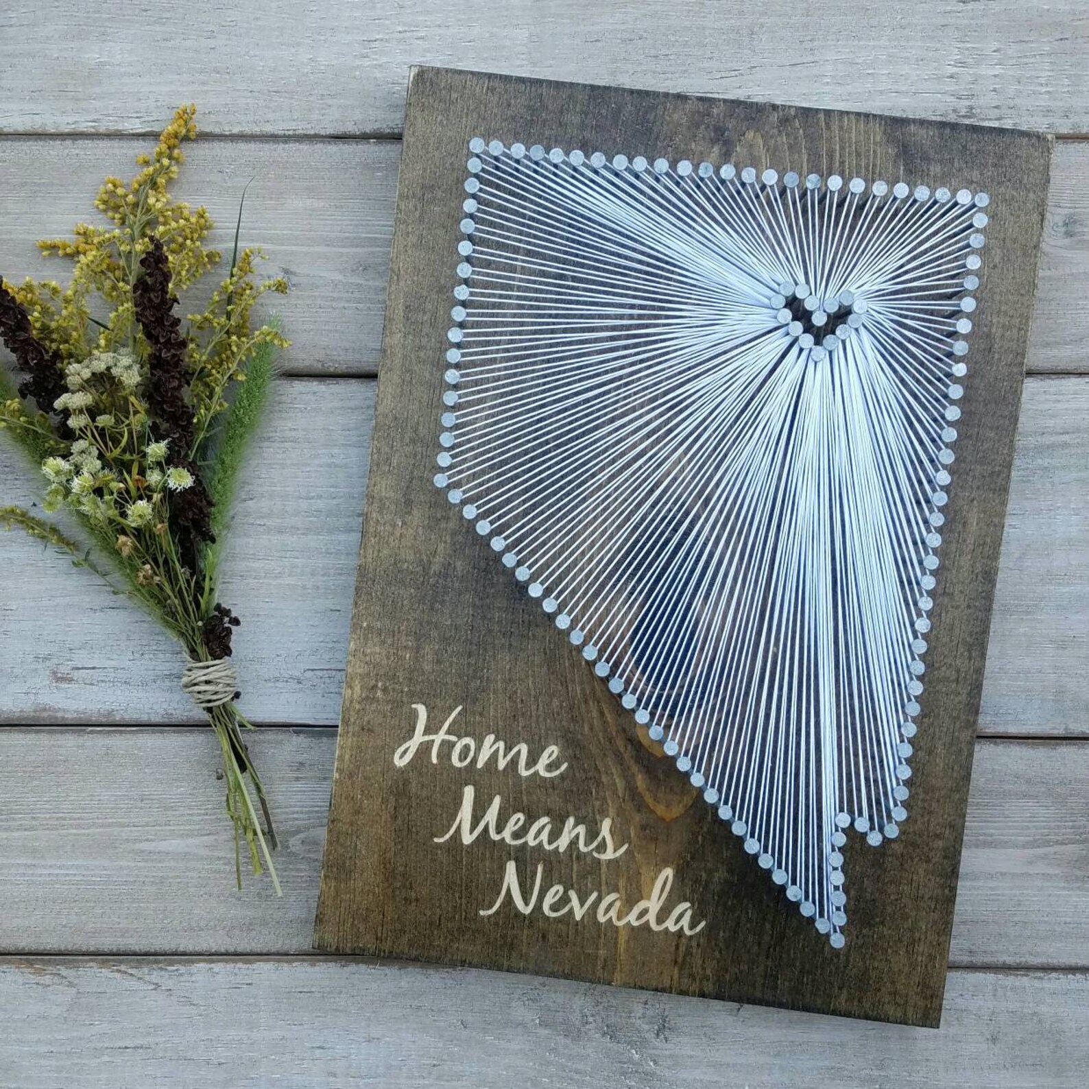 Nevada State String Art Custom State String Art Nevada State - Etsy