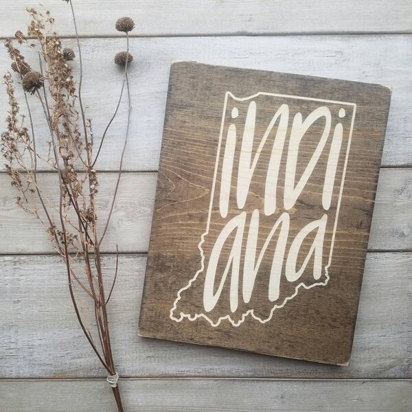 Indiana State Sign - Etsy