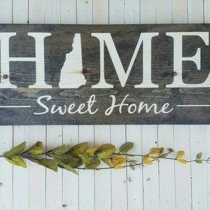 New Hampshire Home Sweet Home New Hampshire Sign New | Etsy