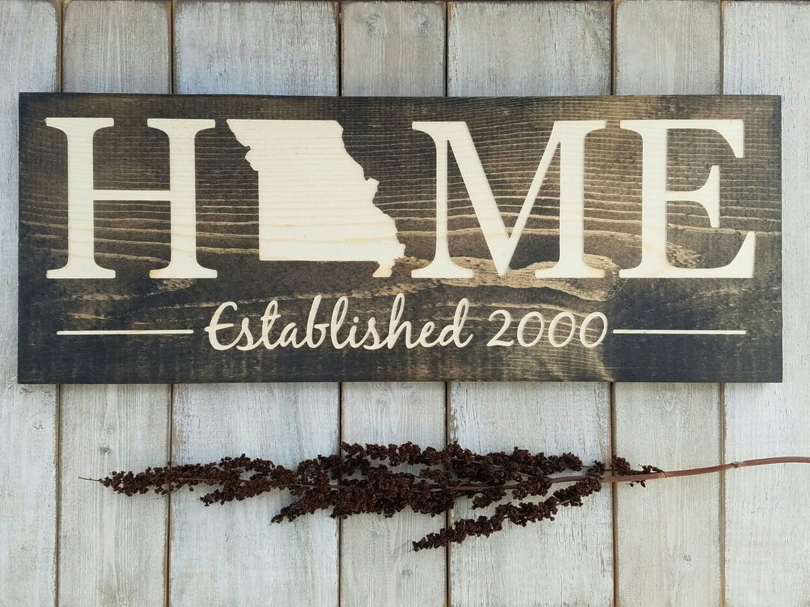Missouri Home Sweet Home Missouri Sign Missouri Decor | Etsy