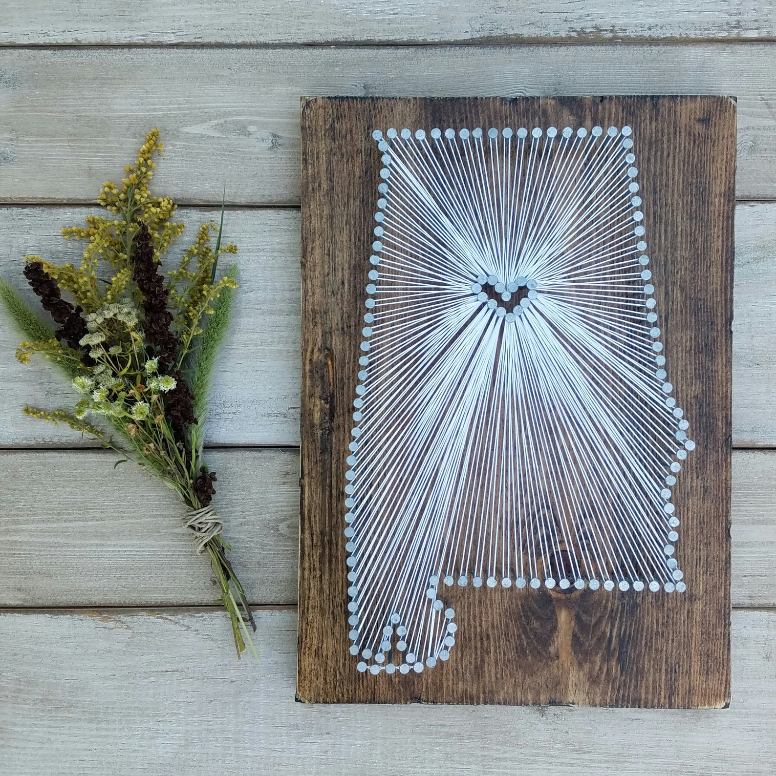 DIY Alabama String Art Kit State String Art Kit Alabama Nail - Etsy