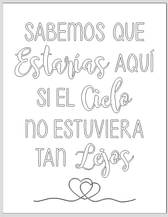 ENGRAVED Sabemos que estrian aqui si el cielo no estuviera tan lejos ...