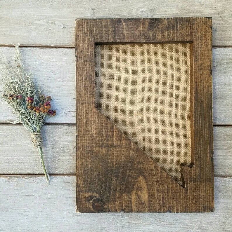 Nevada Sign Burlap Print Nevada Wall Decor Nevada State - Etsy