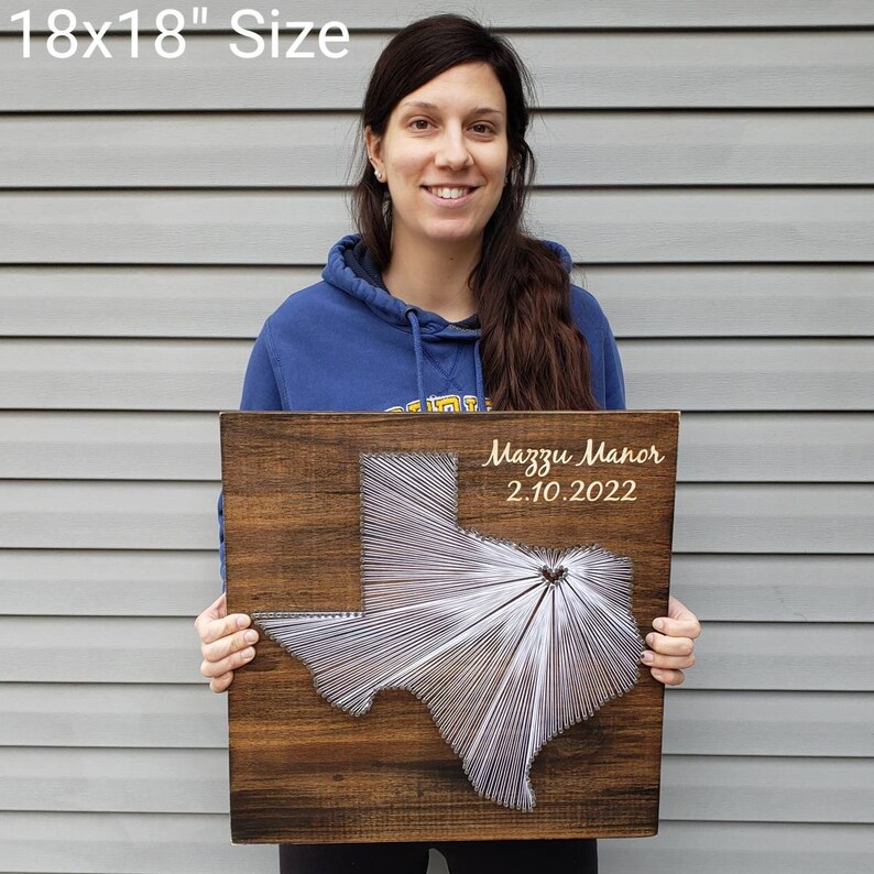 Texas String Art Texas Decor State String Art Texas Nail - Etsy