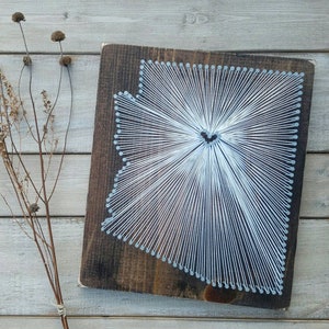 Arizona String Art, Custom Arizona Decor, Arizona Map, Arizona Print ...