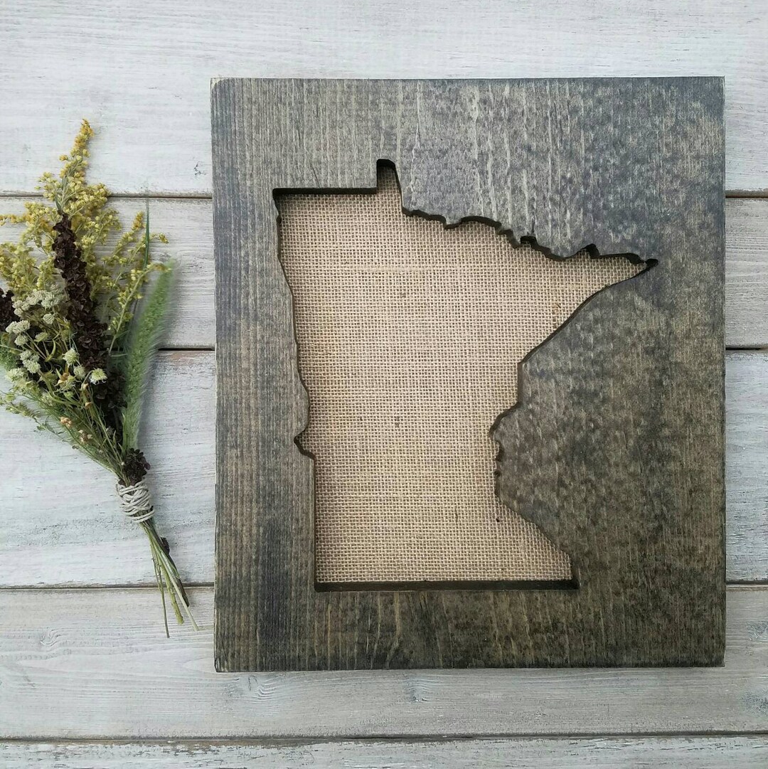 Minnesota Sign, Burlap Print, Minnesota Decor, Minnesota, Minnesota ...