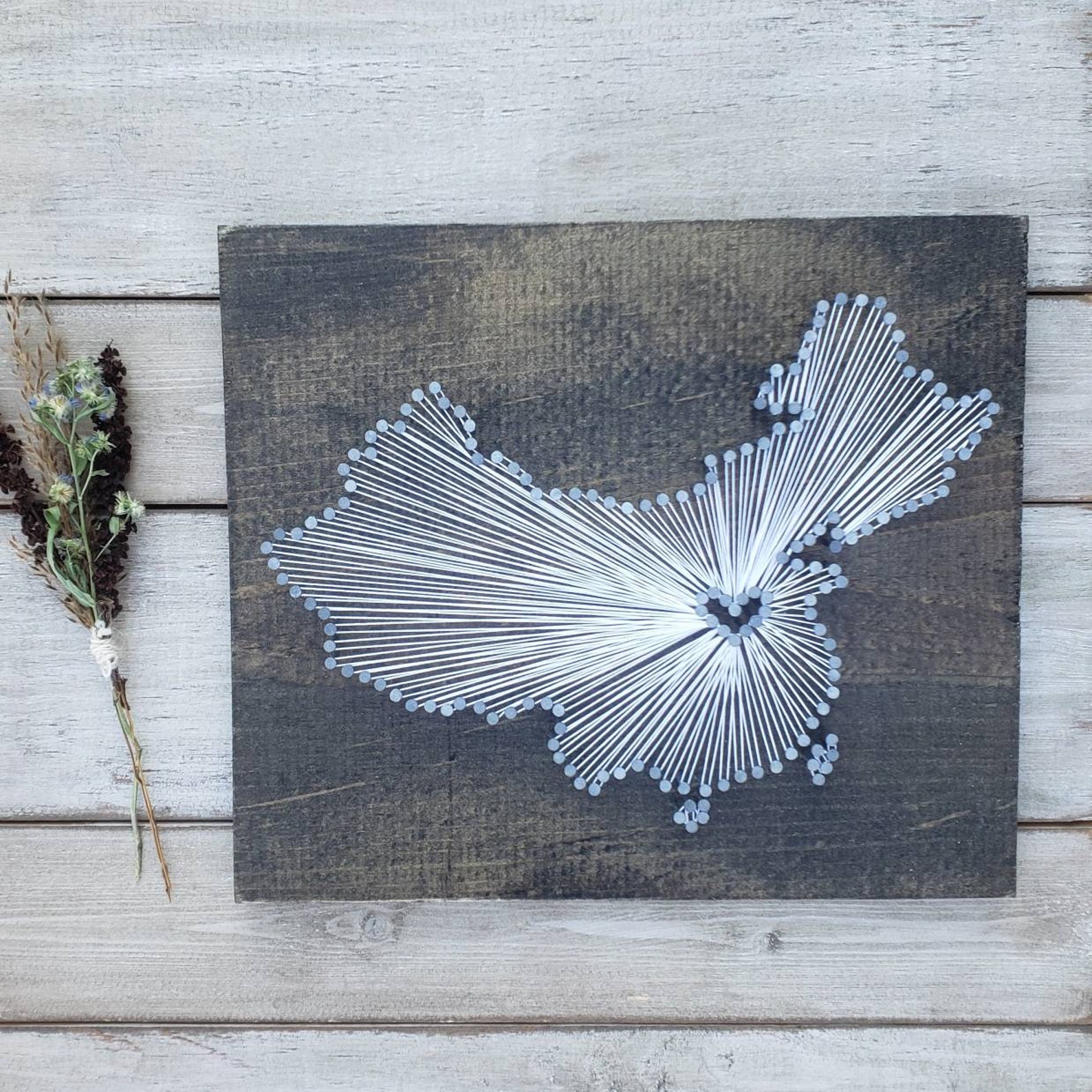 China String Art China Decor State String Art China Nail - Etsy