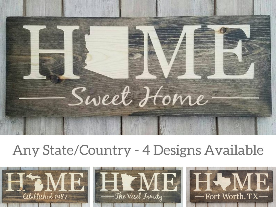 Arizona Home Sweet Home, Arizona Wall Art, Arizona State Decor, Arizona ...