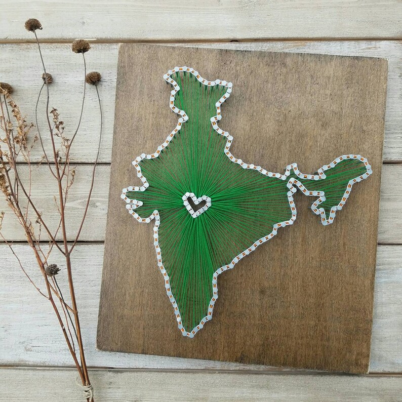 India String Art India Nail Art India Gift Rustic Decor | Etsy