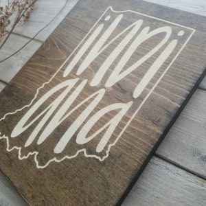 Indiana Sign, Indiana Decor, Indiana, Indiana Love, Indiana Home Decor ...