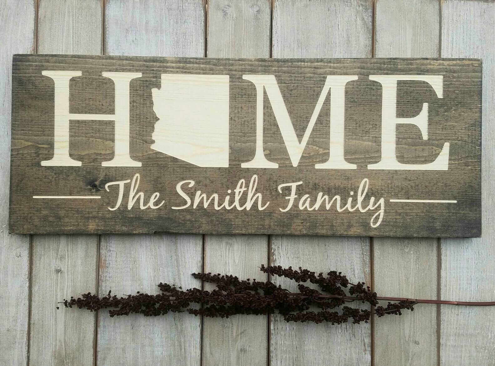 Arizona Home Sweet Home Arizona Wall Art Arizona State | Etsy