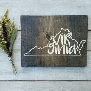Virginia Sign, Virginia Decor, Virginia State Print, Virginia Gifts ...