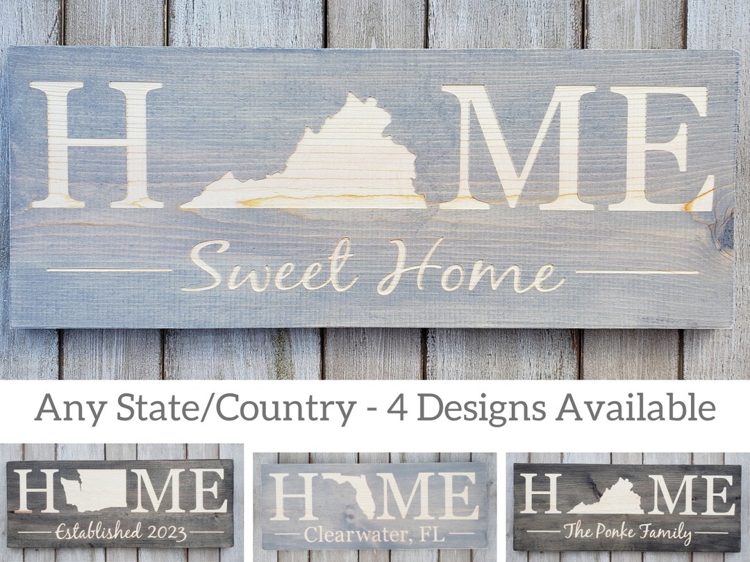 Virginia Sign, Home Sweet Home, Virginia Decor, Virginia Wall Art ...