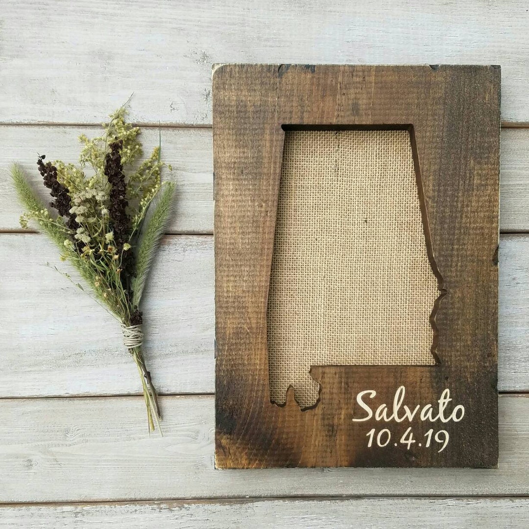 Alabama Sign, Burlap Print, Alabama Decor, Alabama State Map, Alabama ...