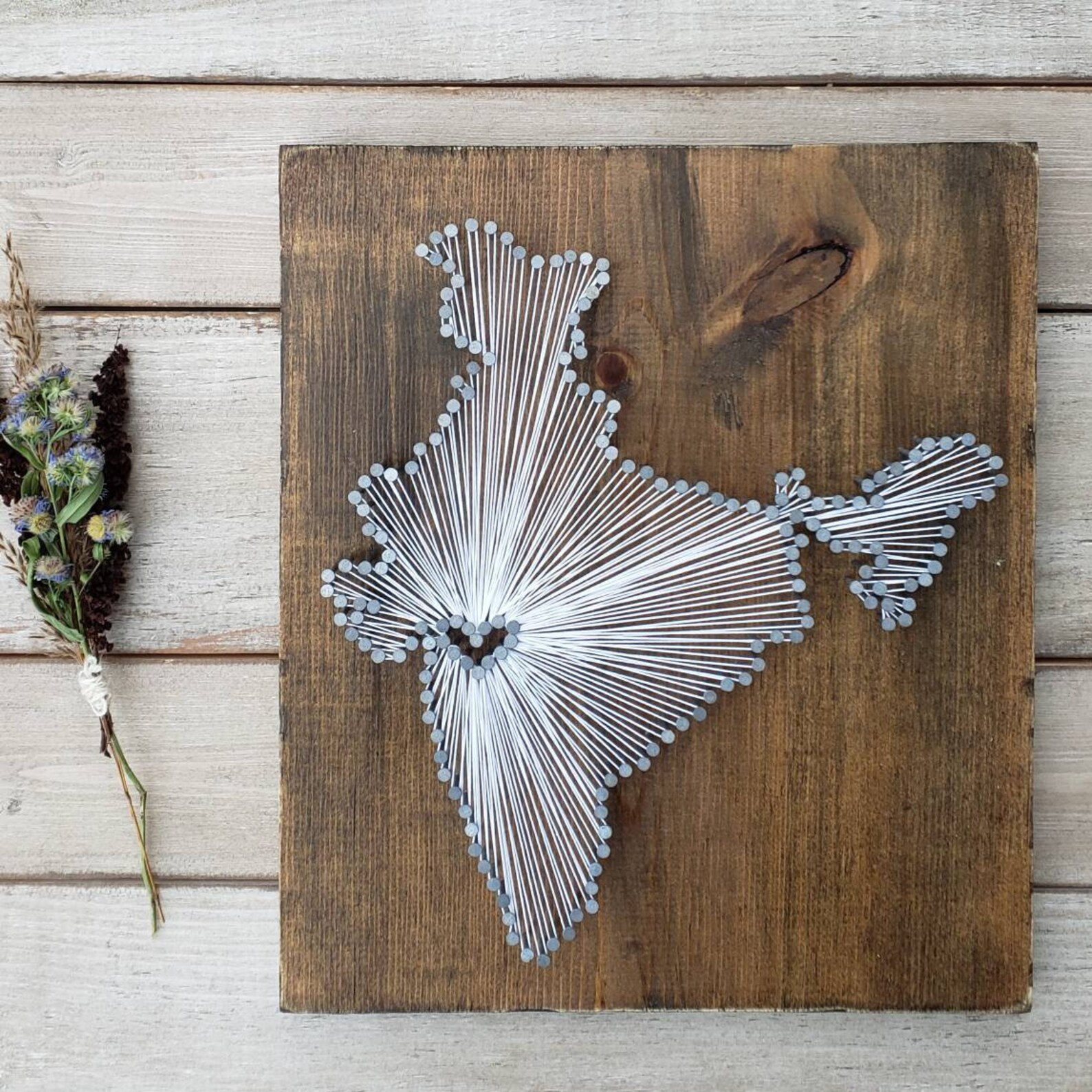 India String Art India Nail Art India Gift Rustic Decor | Etsy