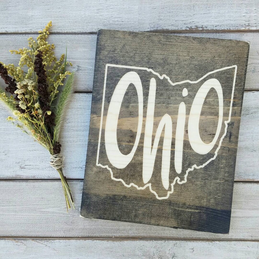 Ohio Sign, Ohio Decor, Ohio Gifts, Ohio Love, Ohio Home Decor, Rustic ...
