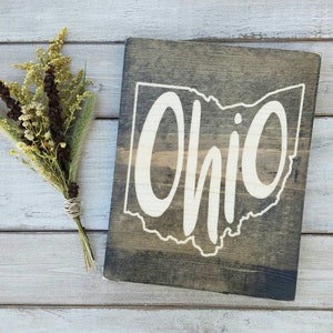 Ohio Sign, Ohio Decor, Ohio Gifts, Ohio Love, Ohio Home Decor, Rustic ...