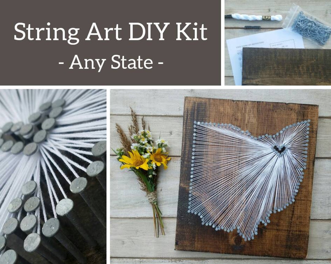 DIY Ohio String Art Kit, State String Art Kit, Ohio Nail Art, Ohio ...