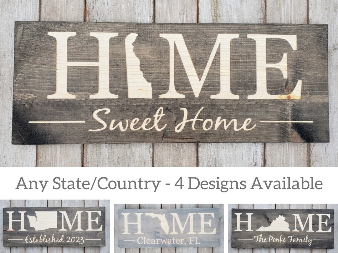 Delaware Home Sweet Home, Delaware Sign, Delaware Decor, Delaware ...
