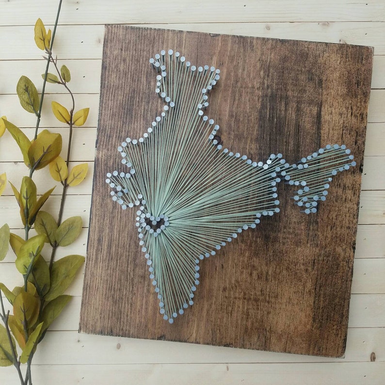 India String Art India Nail Art India Gift Rustic Decor | Etsy