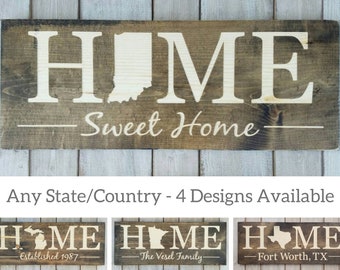 Indiana Home Sign | Etsy
