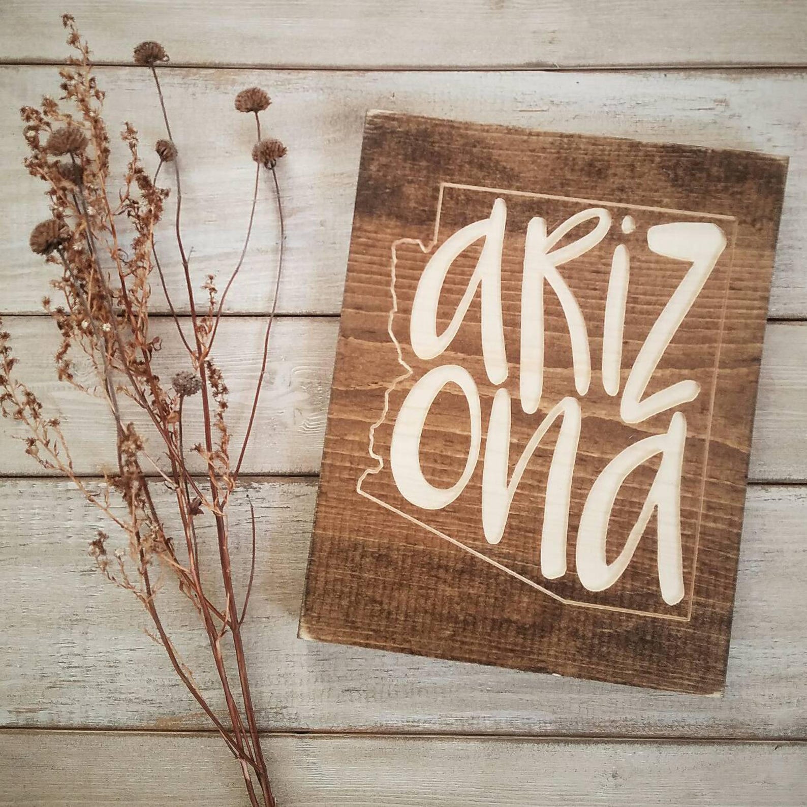 Arizona Sign Arizona Decor Arizona Print Arizona Map - Etsy
