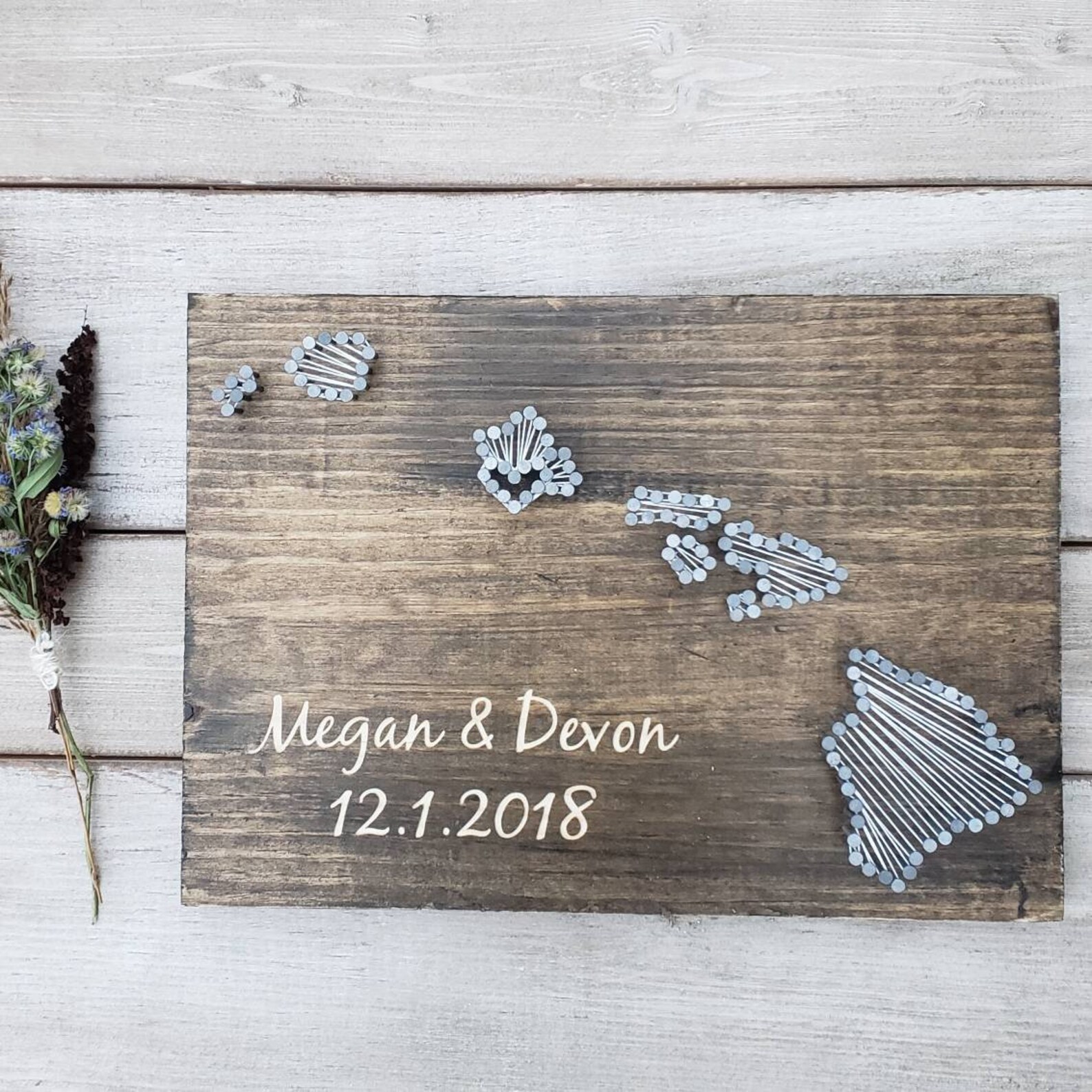 Hawaii String Art Hawaii Decor State String Art Hawaii Nail | Etsy