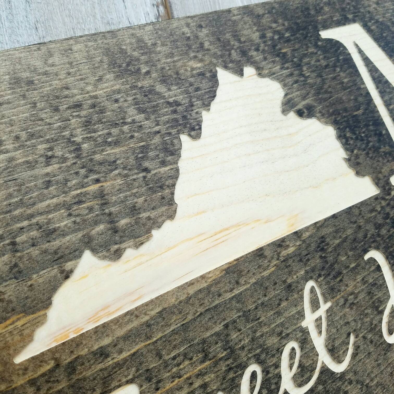 Virginia Sign Home Sweet Home Virginia Decor Virginia Wall | Etsy