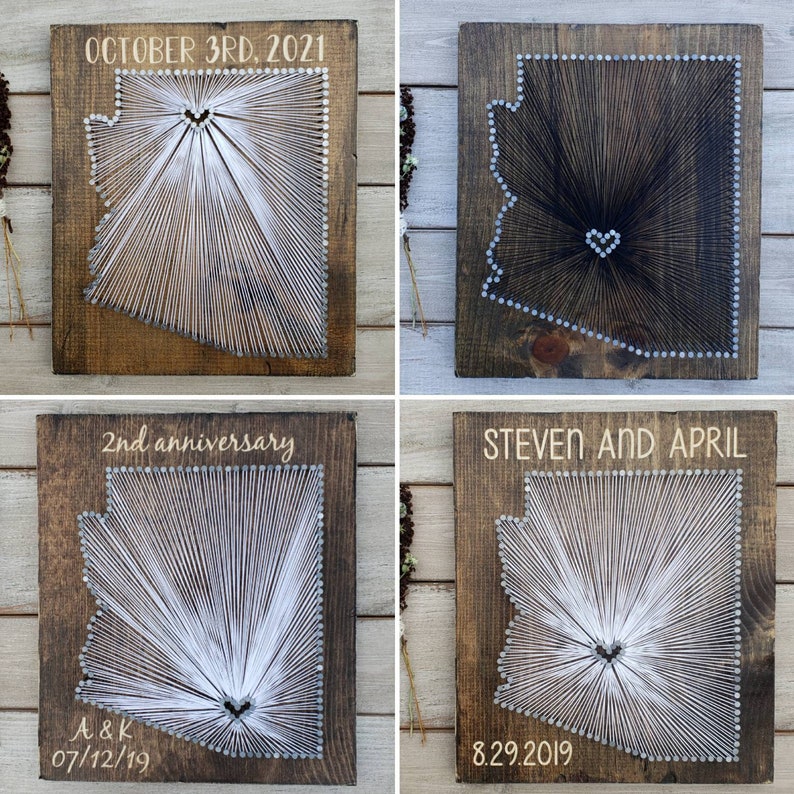 Arizona String Art, Custom Arizona Decor, Arizona Map, Arizona Print ...