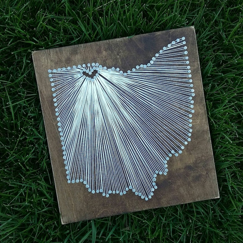 Ohio String Art Ohio Decor State string Art Ohio Nail Art | Etsy