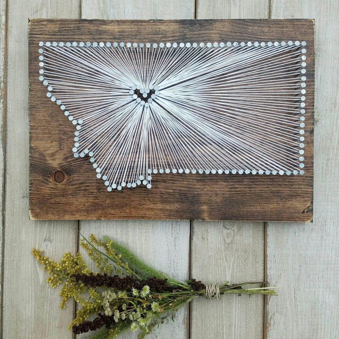 Montana String Art, Montana Home Sign, Montana Decor, State String Art ...