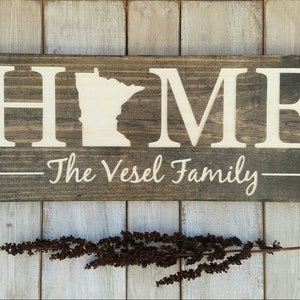 Minnesota Sign Home Sweet Home Minnesota Decor Minnesota - Etsy