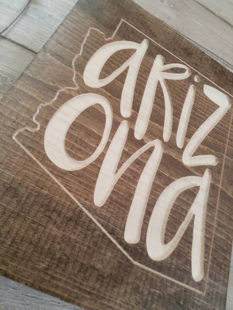Arizona Sign Arizona Decor Arizona Print Arizona Map | Etsy