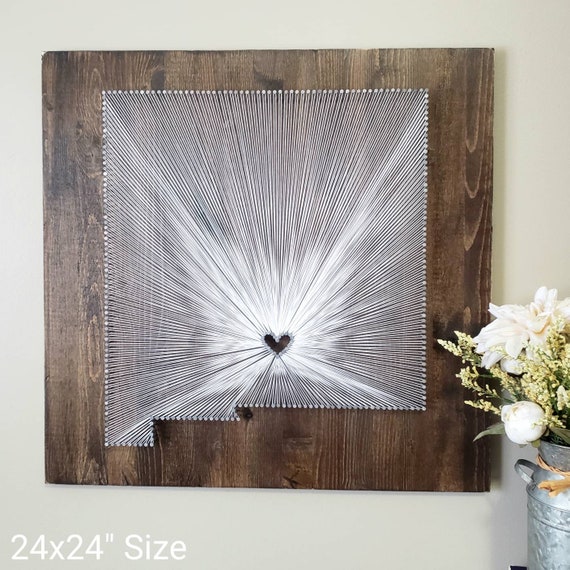 New Mexico String Art New Mexico Decor State string Art New | Etsy