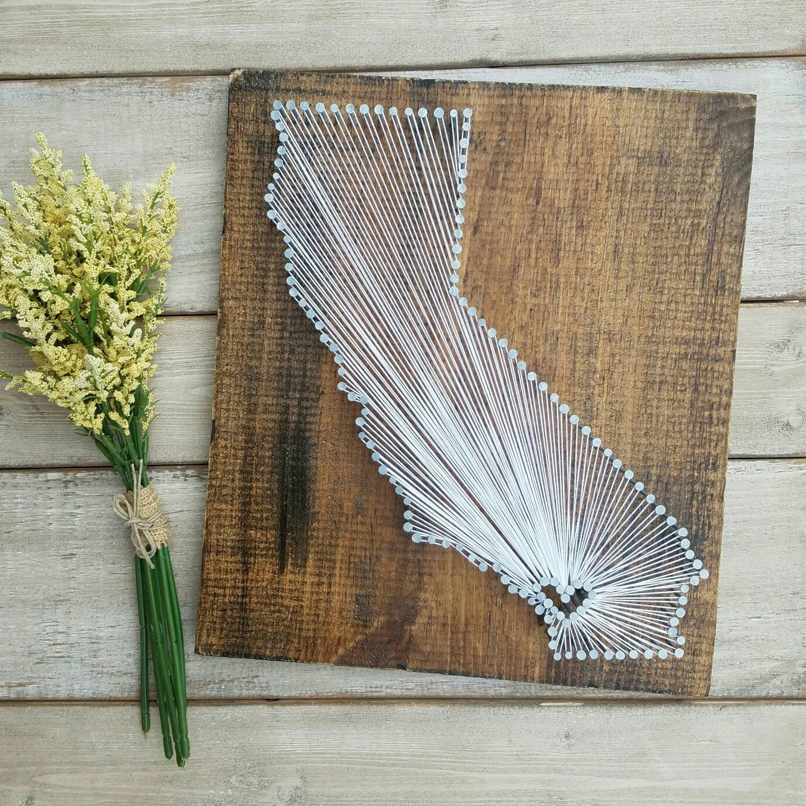 California String Art California Decor State string Art | Etsy