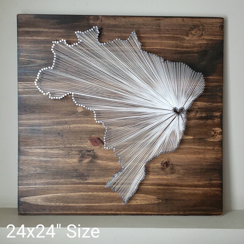 Brazil String Art Sign, Brazil Wall Art, Brazil Nail Art Sign, Brazil ...