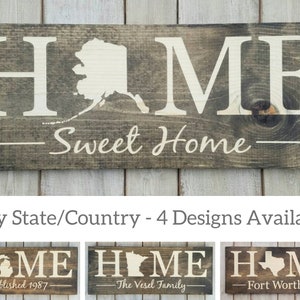 Alaska Home Sweet Home, Alaska Wall Art, Alaska Gifts, Alaska State ...